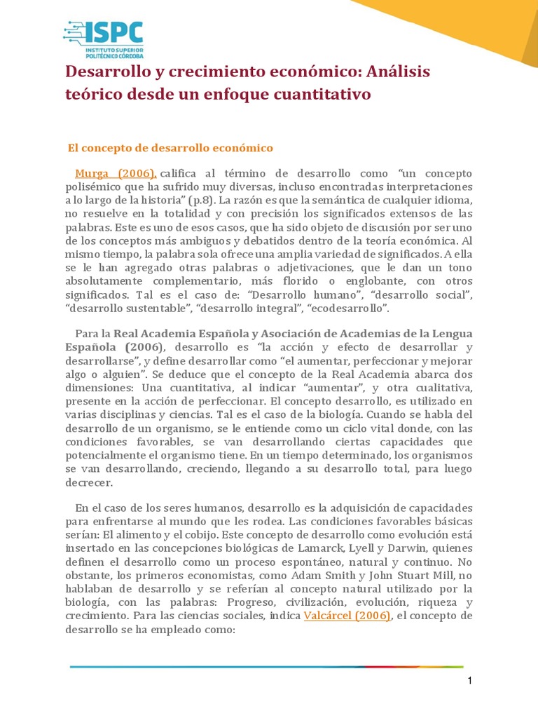 Crecimiento y Desarrollo | PDF | Crecimiento económico | Producto Interno Bruto
