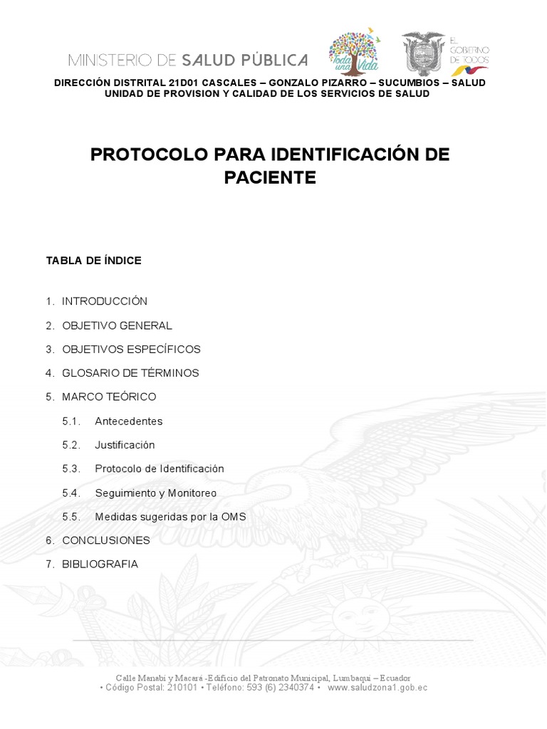 Distrito 21D01 Identificación Del Paciente | PDF | Seguridad del paciente | Historial médico