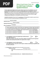 FoodChain ID Non-GMO Ingredient Form | PDF | Life Sciences | Biotechnology