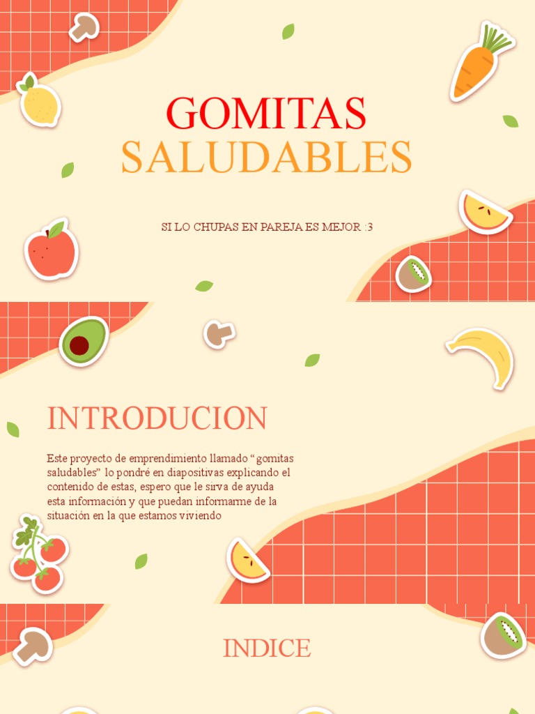 Trabajo De Emprendimiento Gomitas Saludables Pdf Alimentos Miel