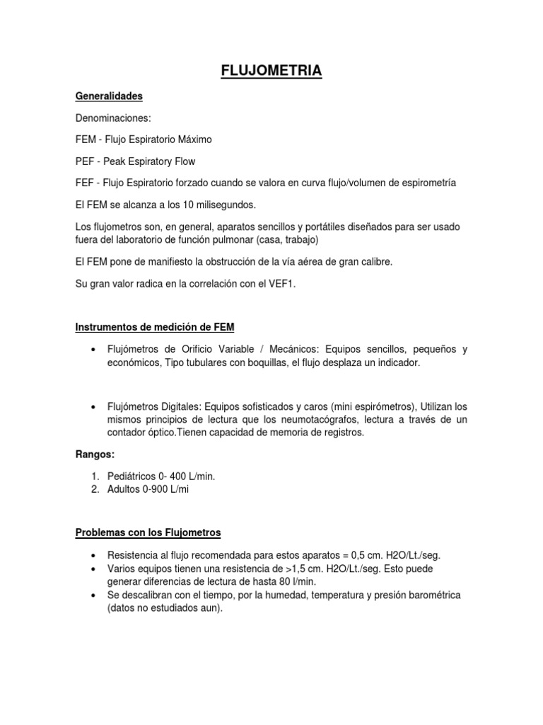 FLUJOMETRIA | PDF | Asma | Medicina CLINICA
