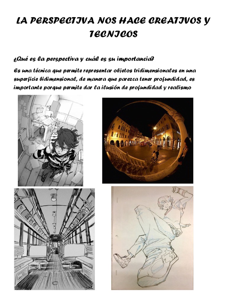 La Perspectiva Nos Hace Creativos y Tecnicos | PDF | Perspectiva (Gráfica) | Tecnicas artisticas