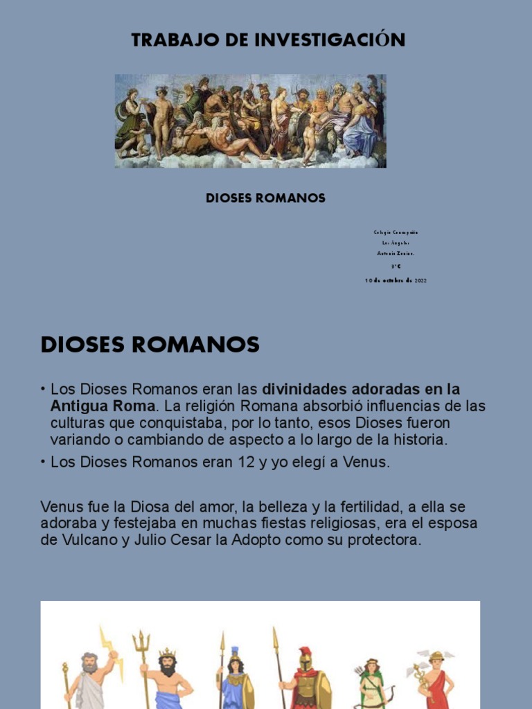 Dioses Romanos | PDF | Ciencias sociales | Religión y espiritualidad