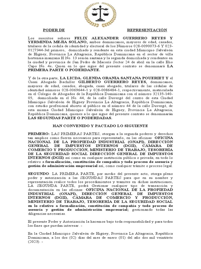 Poder de Representación - Servipol y Asociados | PDF | Justicia | Crimen y violencia