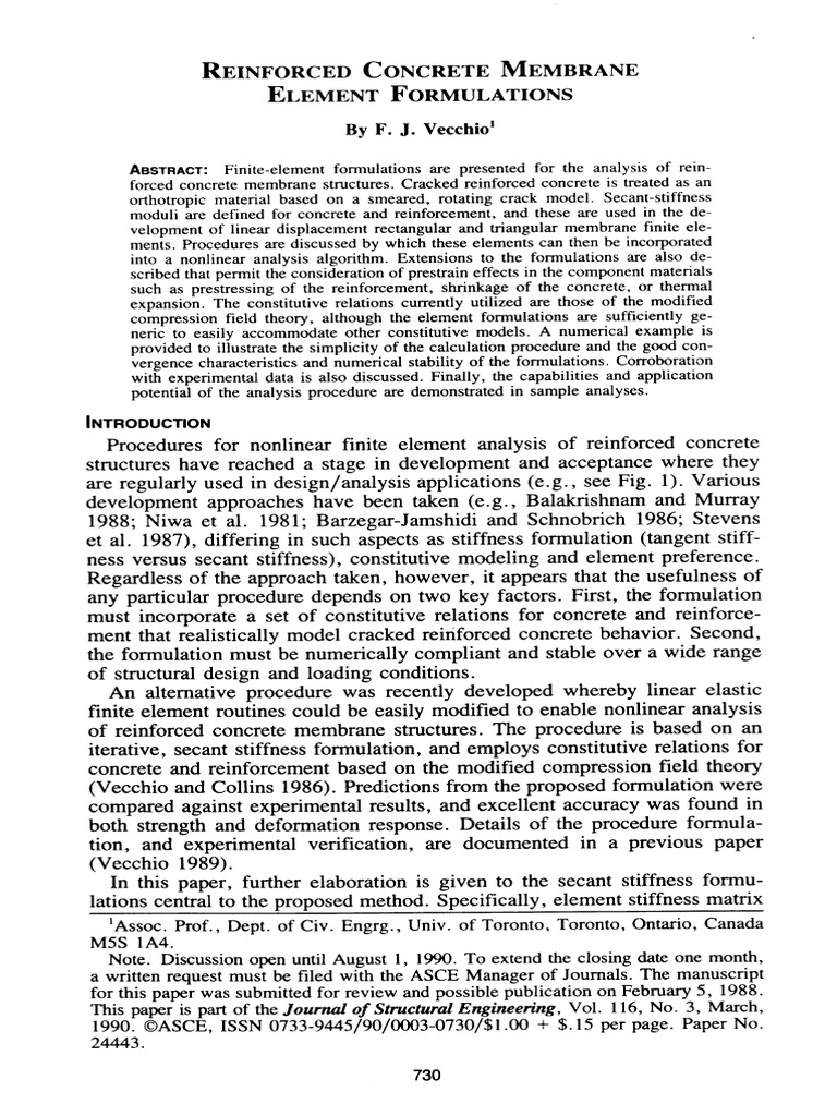 Reinforced Concrete M - Frank J. Vecchio | PDF