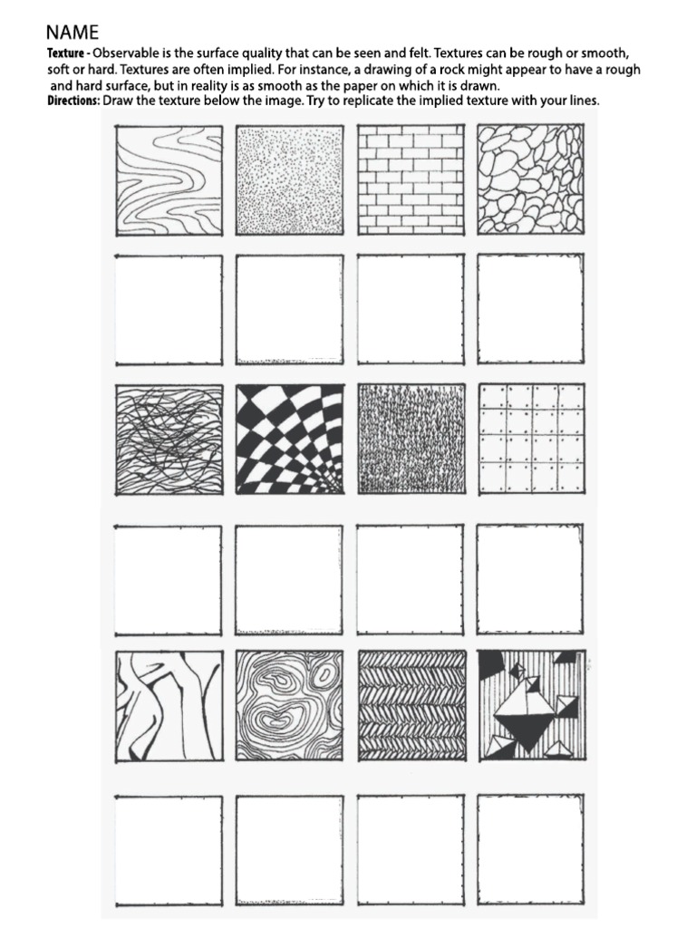 Texture Worksheet | PDF