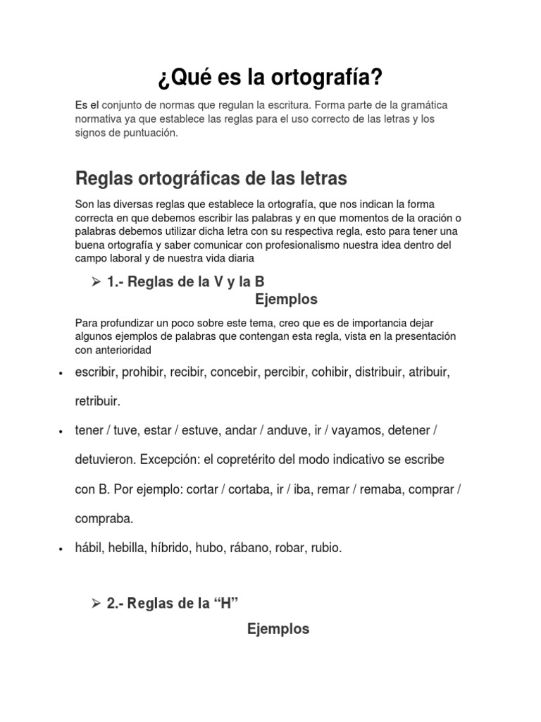 Guía de Reglas de Ortografía en Español | PDF | Lingüística