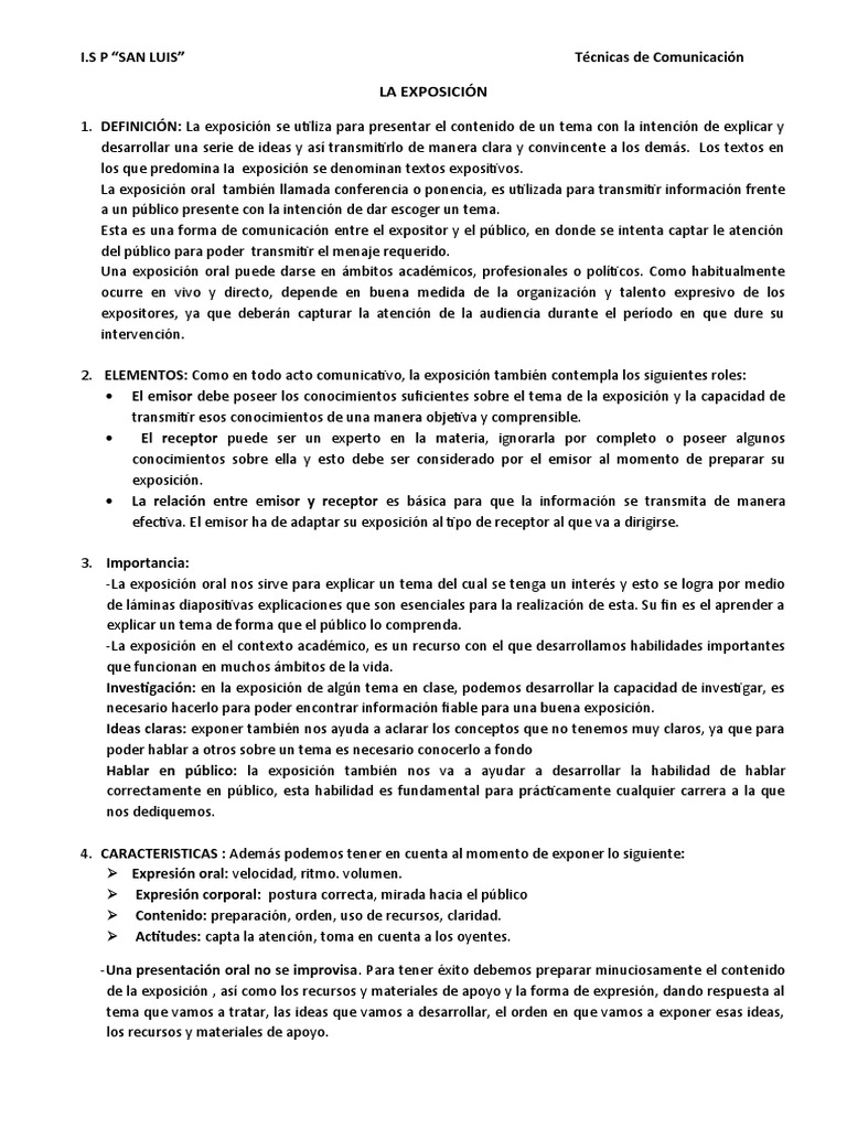Técnicas Efectivas para Exposiciones Orales | PDF | Comunicación ...