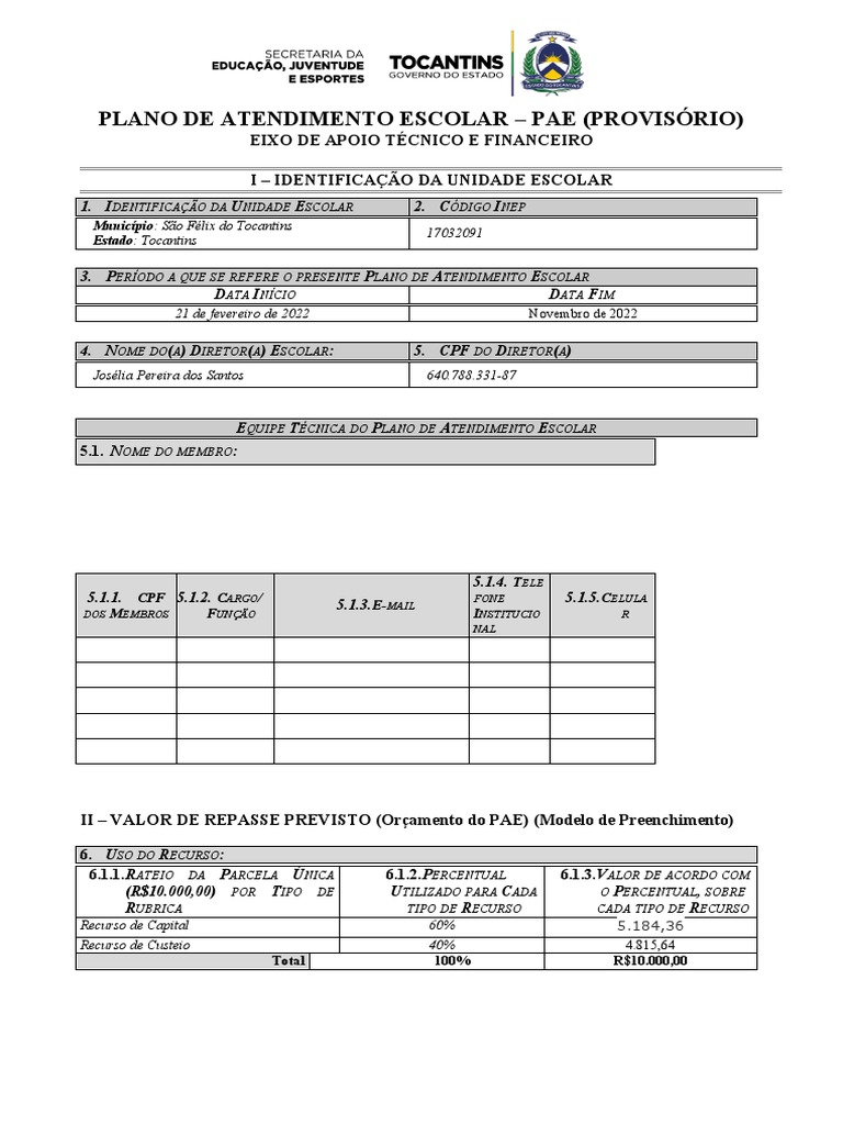 Pae - Modelo | PDF | Aprendizado