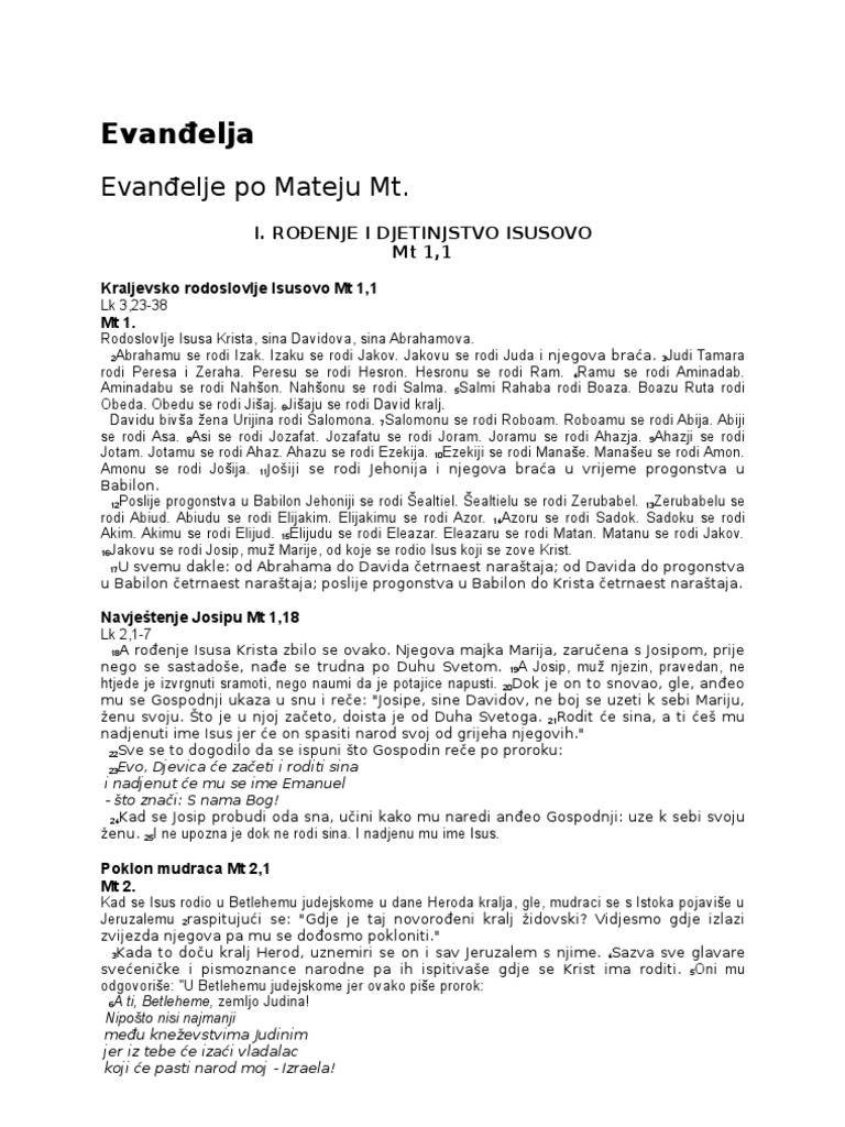 Biblija - Novi Zavjet | PDF