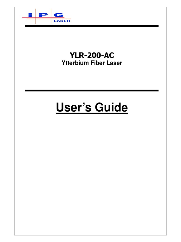 Ylr 200 Ac | PDF | Laser | Optical Fiber