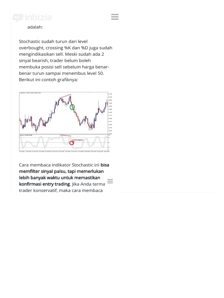 Cara Membaca Indikator Stochastic Menurut 3 Macam Fungsinya | PDF
