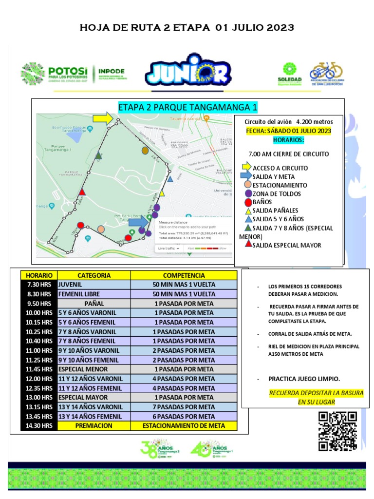 HOJA DE RUTA ETAPA 2 PARQUE TANGAMANGA | PDF