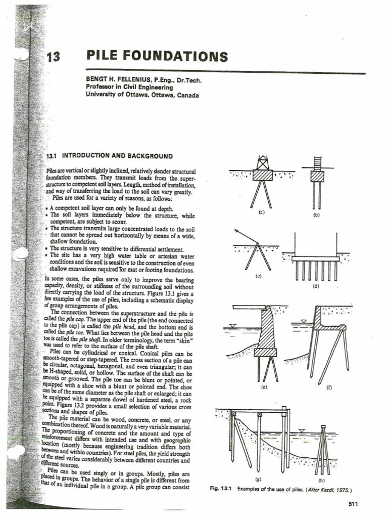 FELLENIUS, 1991, Piles Foundations | PDF