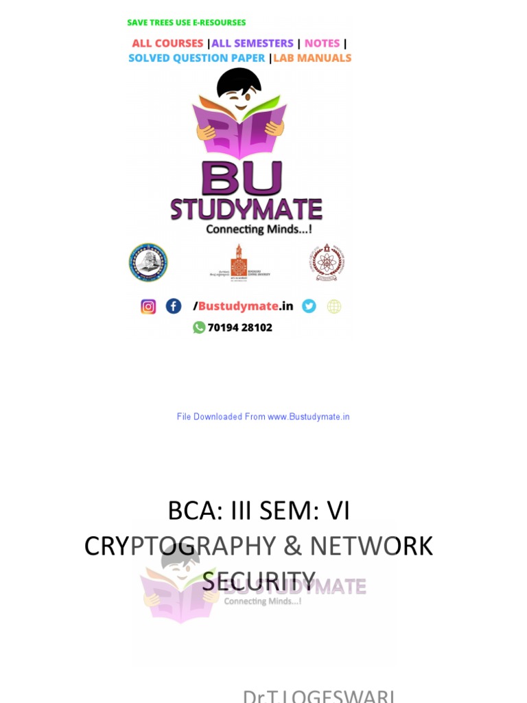 CNS Unit I | PDF | Cryptography | Cryptanalysis