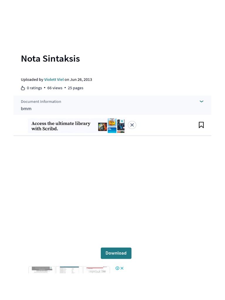 Nota Sintaksis - PDF | PDF