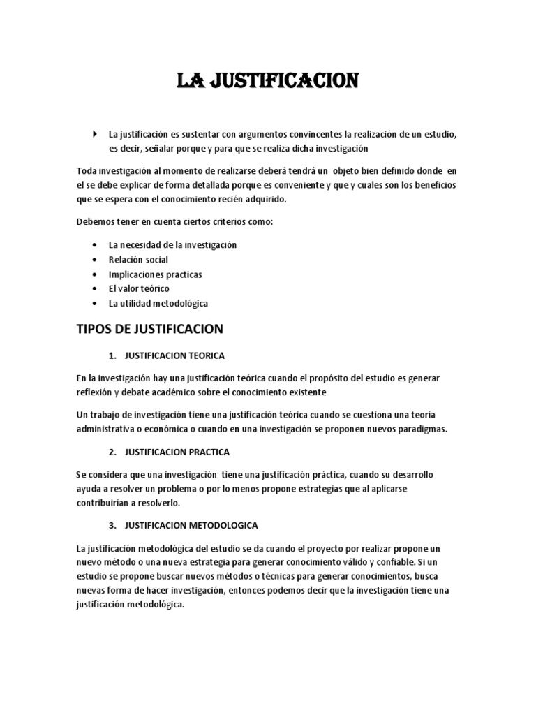 JUSTIFICACION | PDF | Teoría de la justificación | Teoría