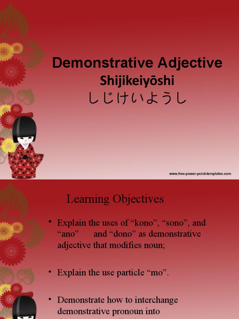 Week 8 Module 6 Kono Sono Ano Dono | PDF