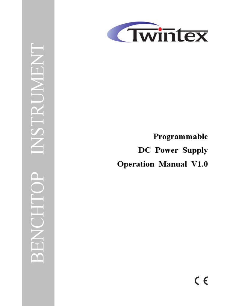 Twintex PPS-3010 Manual | PDF | Power Supply | Parameter (Computer Programming)