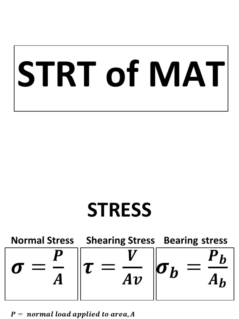 ABE Formula | PDF | Stress (Mechanics) | Young's Modulus