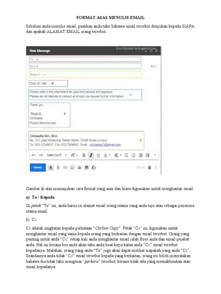 Format Asas Menulis Email | PDF | Karier & Perkembangan