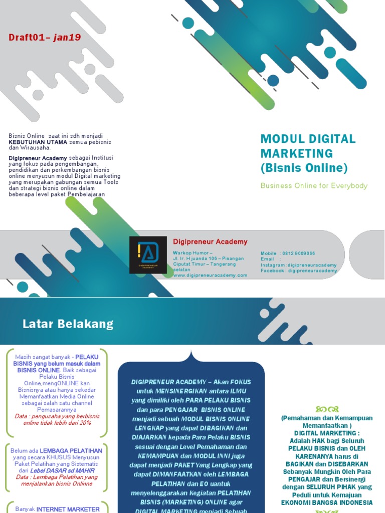 Modul Digital Marketing untuk Digipreneur | PDF
