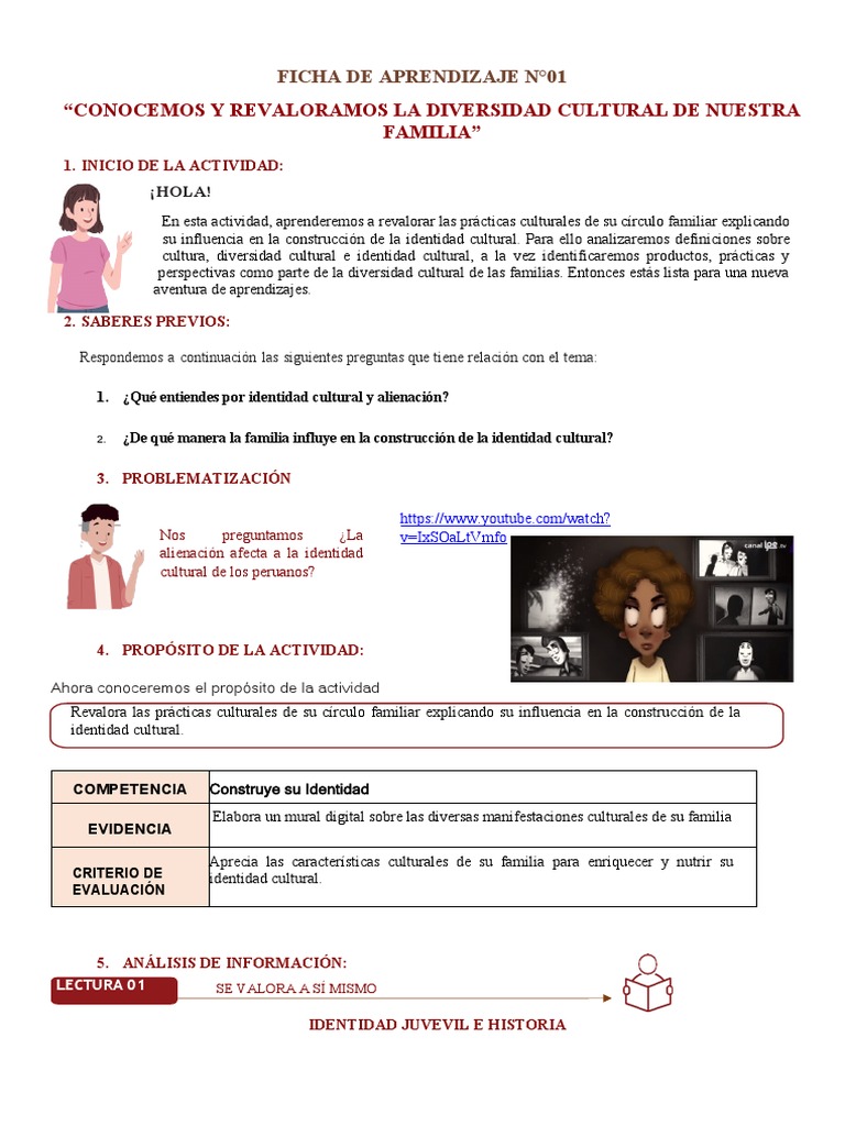 FICHA DE APRENDIZAJE N°01- 5TO GRADO | PDF | Aprendizaje | Evaluación