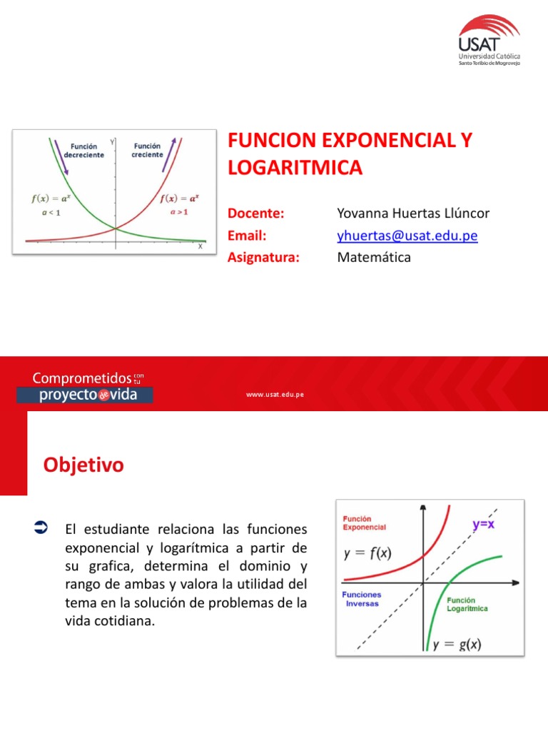 Función Exponencial en Matemáticas | PDF | Logaritmo | Funcion exponencial