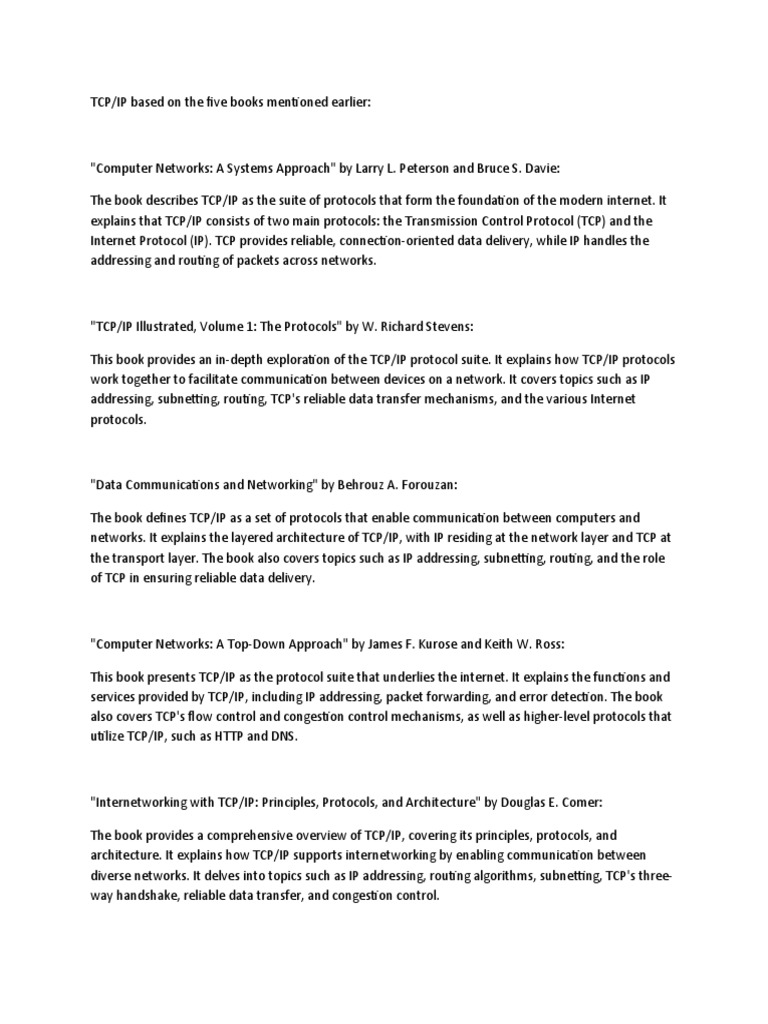 TCP - IP Based On | PDF | Internet Protocol Suite | Internet Protocols