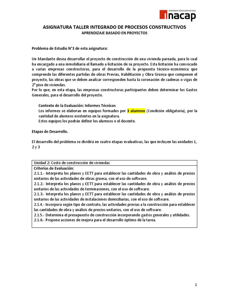 ABPro N°3 Taller Integrado | PDF | Evaluación | Software