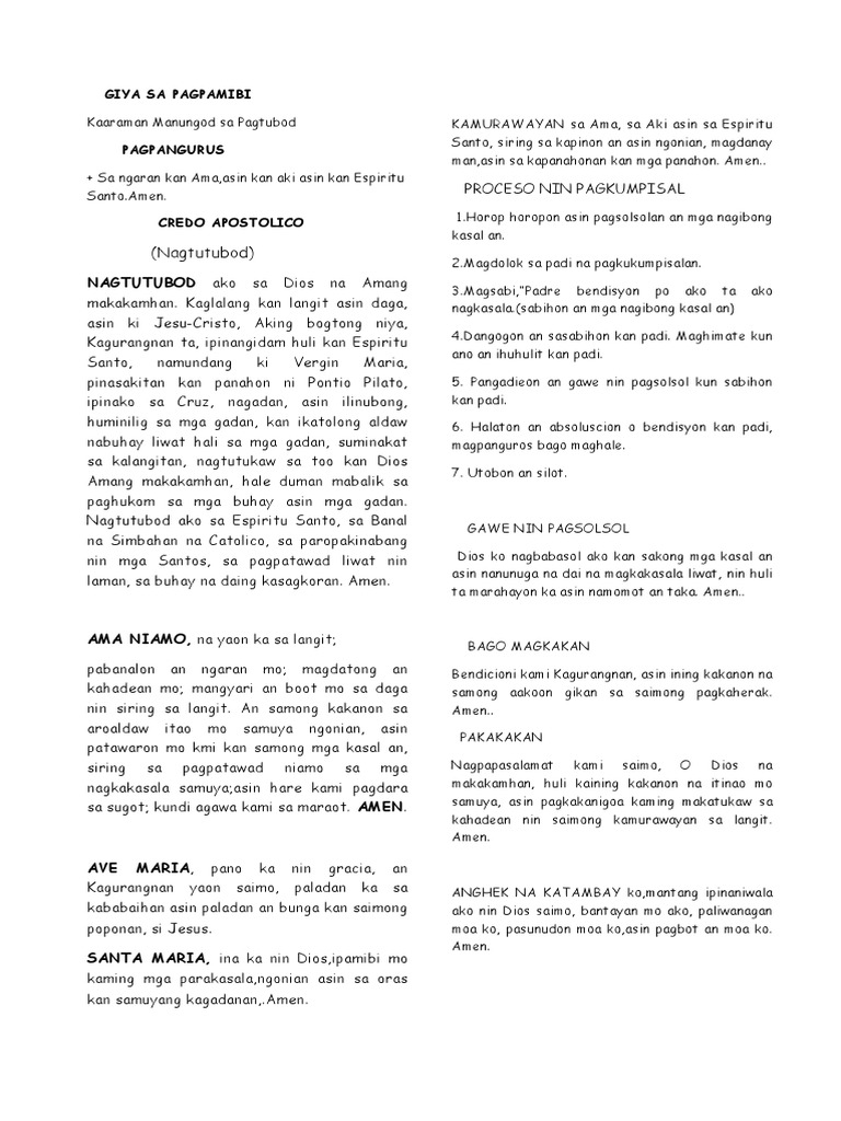 Giya Sa Pagpamibi | PDF