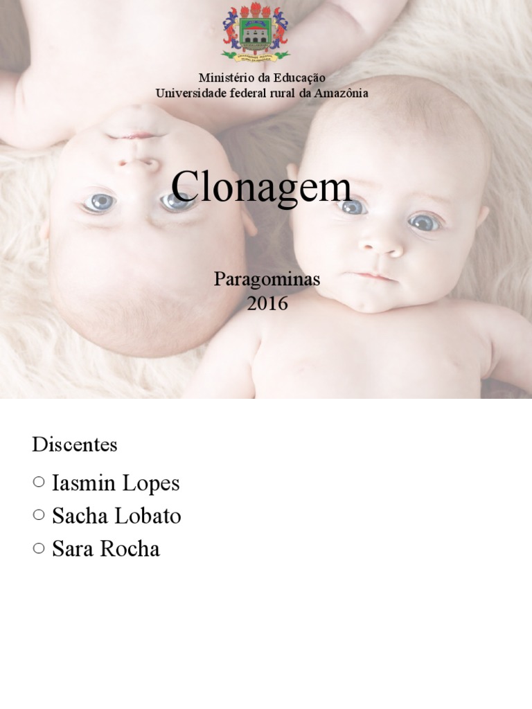 Seminário de Clonagem - Editado | PDF | Clonagem | Humano