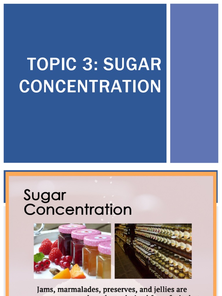 Topic 3 Sugar Concentration | PDF