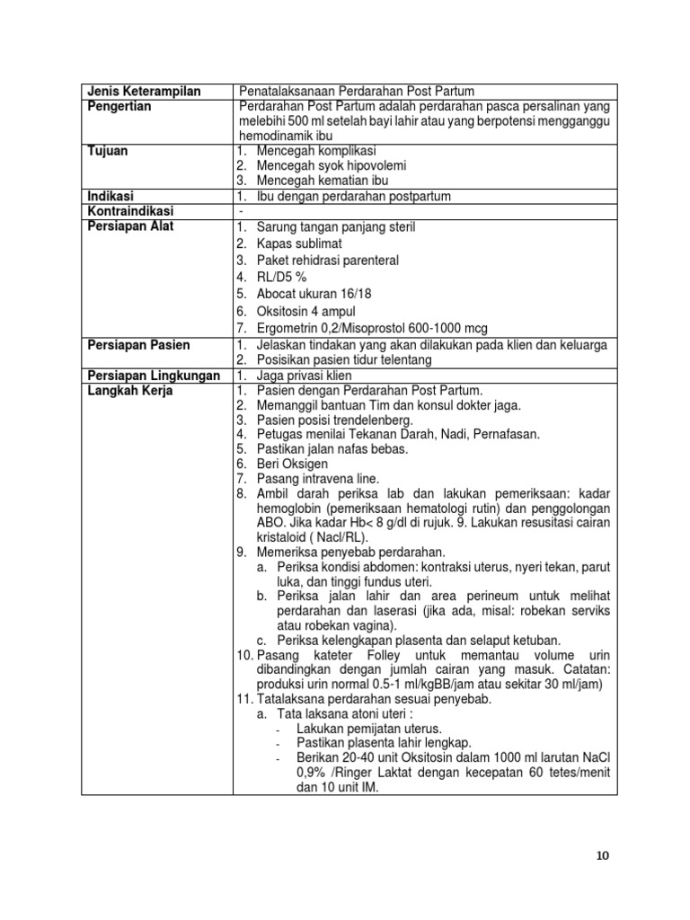 Penatalaksanaan HPP | PDF