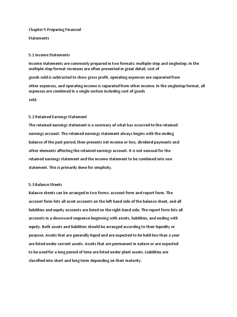 Chap 10-Preparing Financial Statement | PDF | Debits And Credits | Income Statement