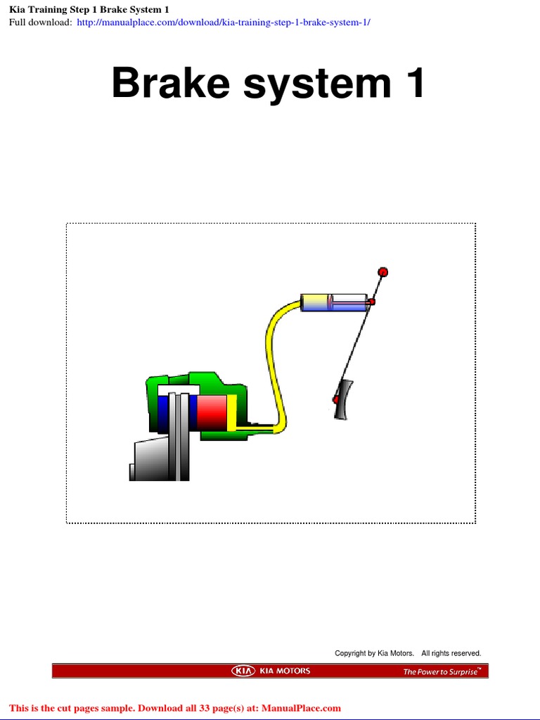 Kia Brake System Training Guide | PDF | Machines | Transport