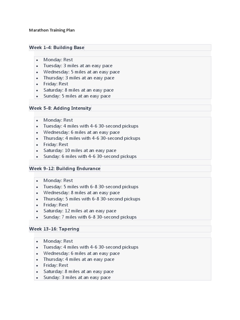 Marathon Training for Beginners | PDF | Lifestyle