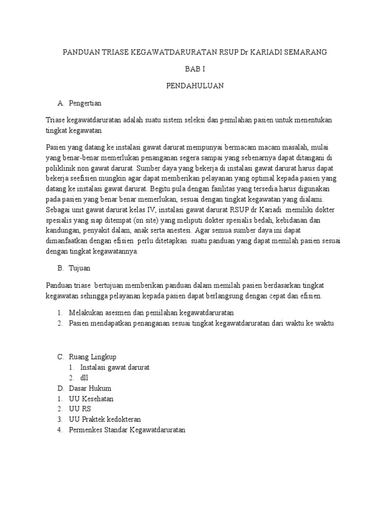 Panduan Triase | PDF