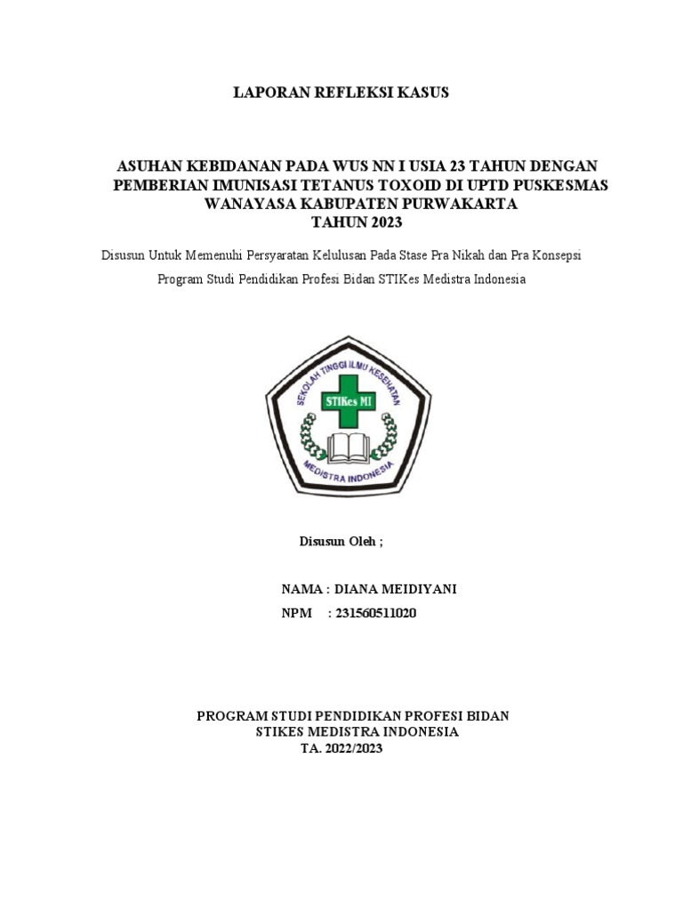 Laporan Refleksi Kasus Stase 3 | PDF