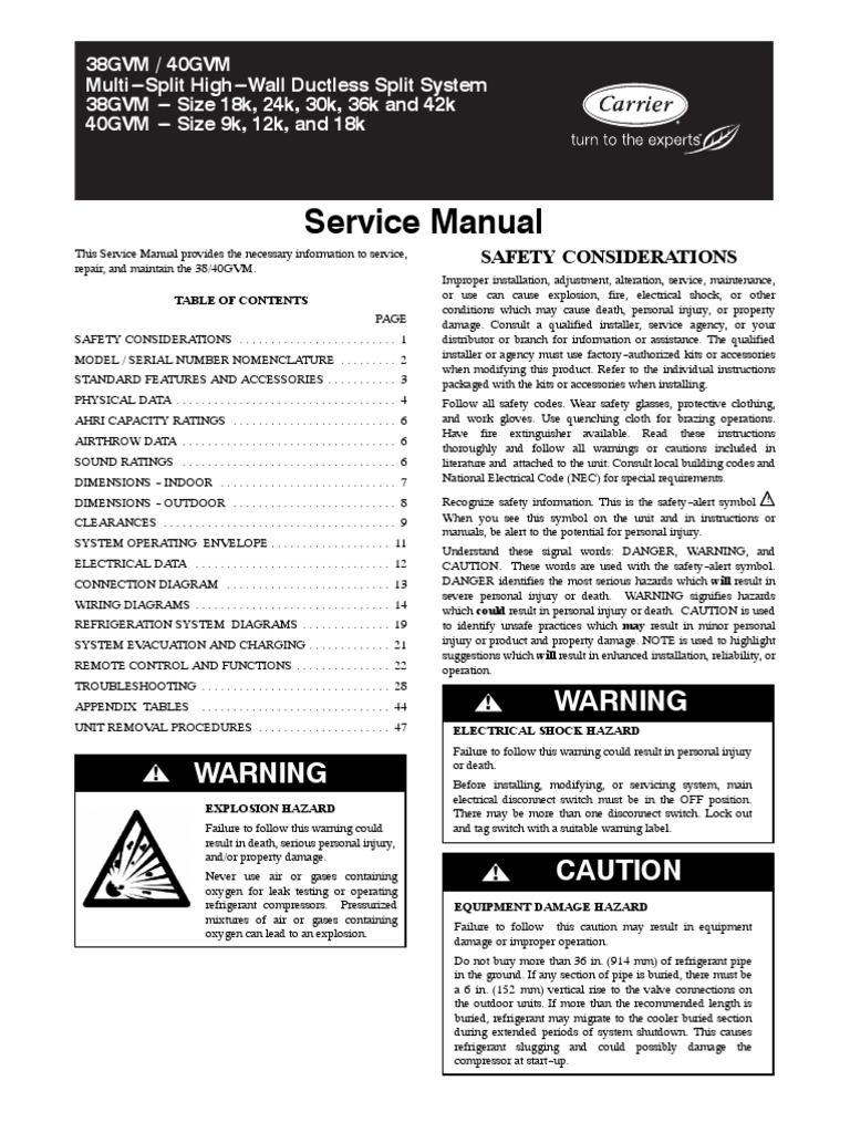 Service Manual: Warning | PDF | Electrical Wiring | Electricity