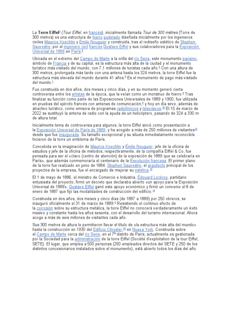 Torre Eiffel | PDF