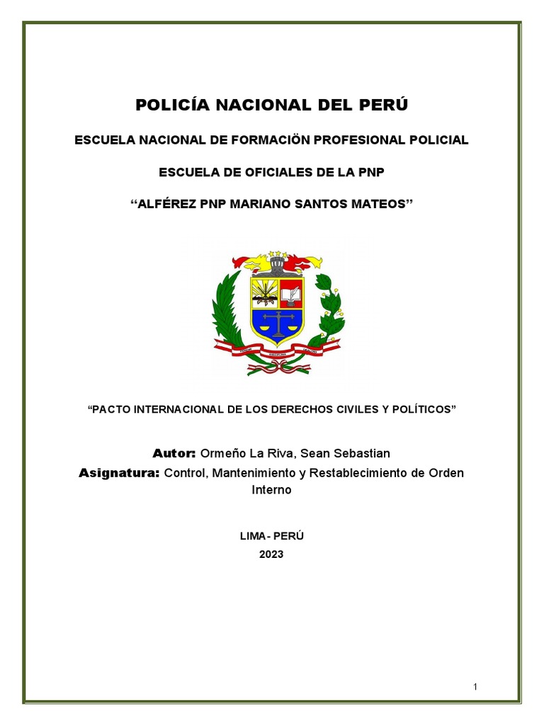 Pacto Internacional de Los Derechos Civiles y Políticos | PDF ... Pacto Internacional de Los Derechos Civiles y Políticos | PDF ...