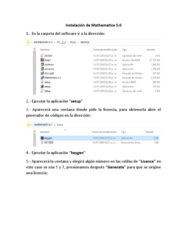Instalación de Mathematica 5 | PDF