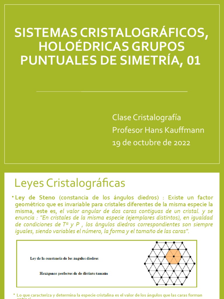 Sistemas Cristalográficos, Holoédricas Grupos Puntuales de Simetría 01 | PDF | Cristal ...