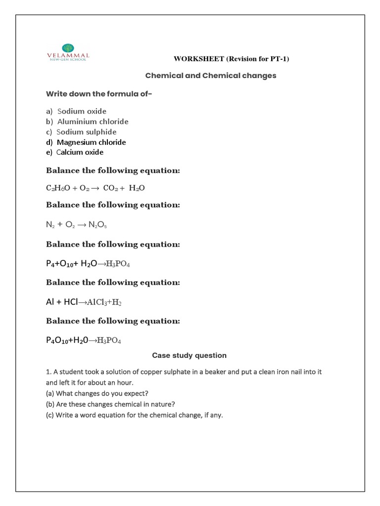 Science Worksheet Grade - 7 | PDF | Speed | Oxide