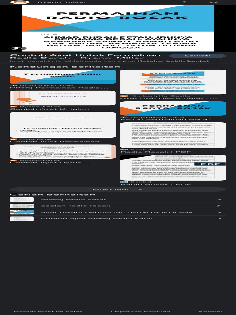 Contoh Ayat Radio Buruk - Google Search | PDF