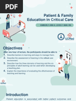 Patient/Family Education Record Template | PDF | Pain | Learning