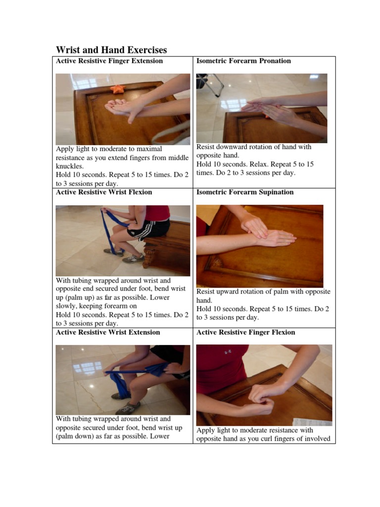 Wrist Exercises 1 | PDF | Anatomical Terms Of Motion | Finger