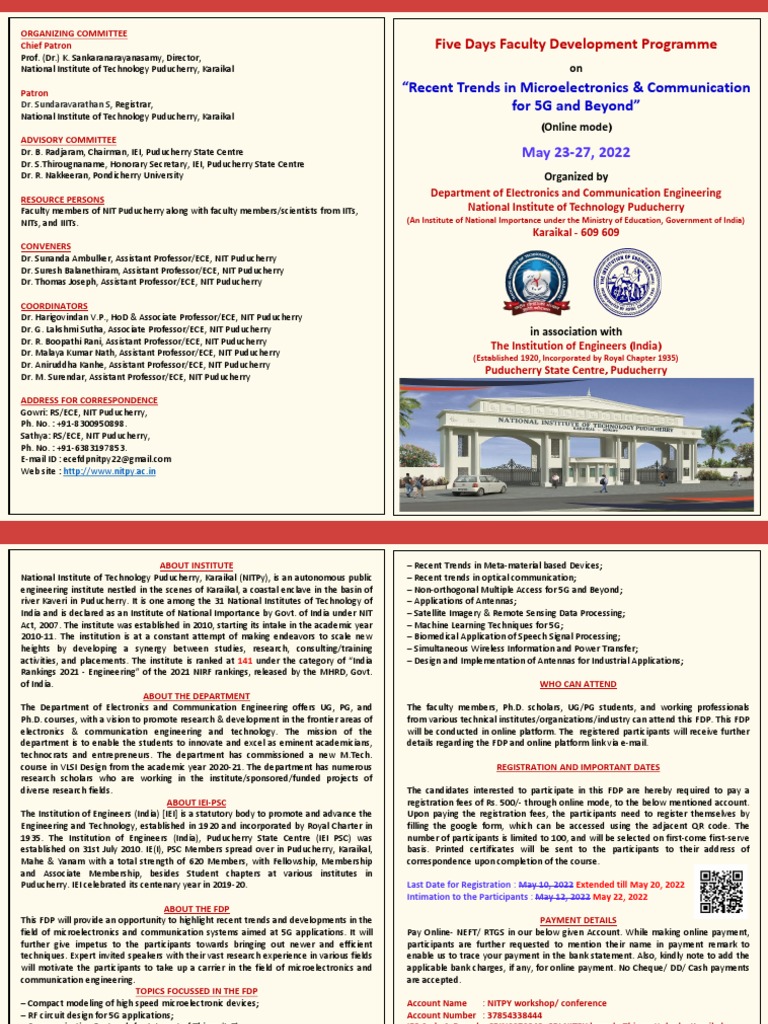 FDP ECE Brochure | PDF | Computing | Telecommunications