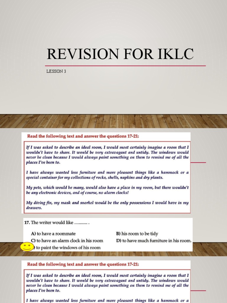 REVISION FOR IKLC Buoi 03 | PDF
